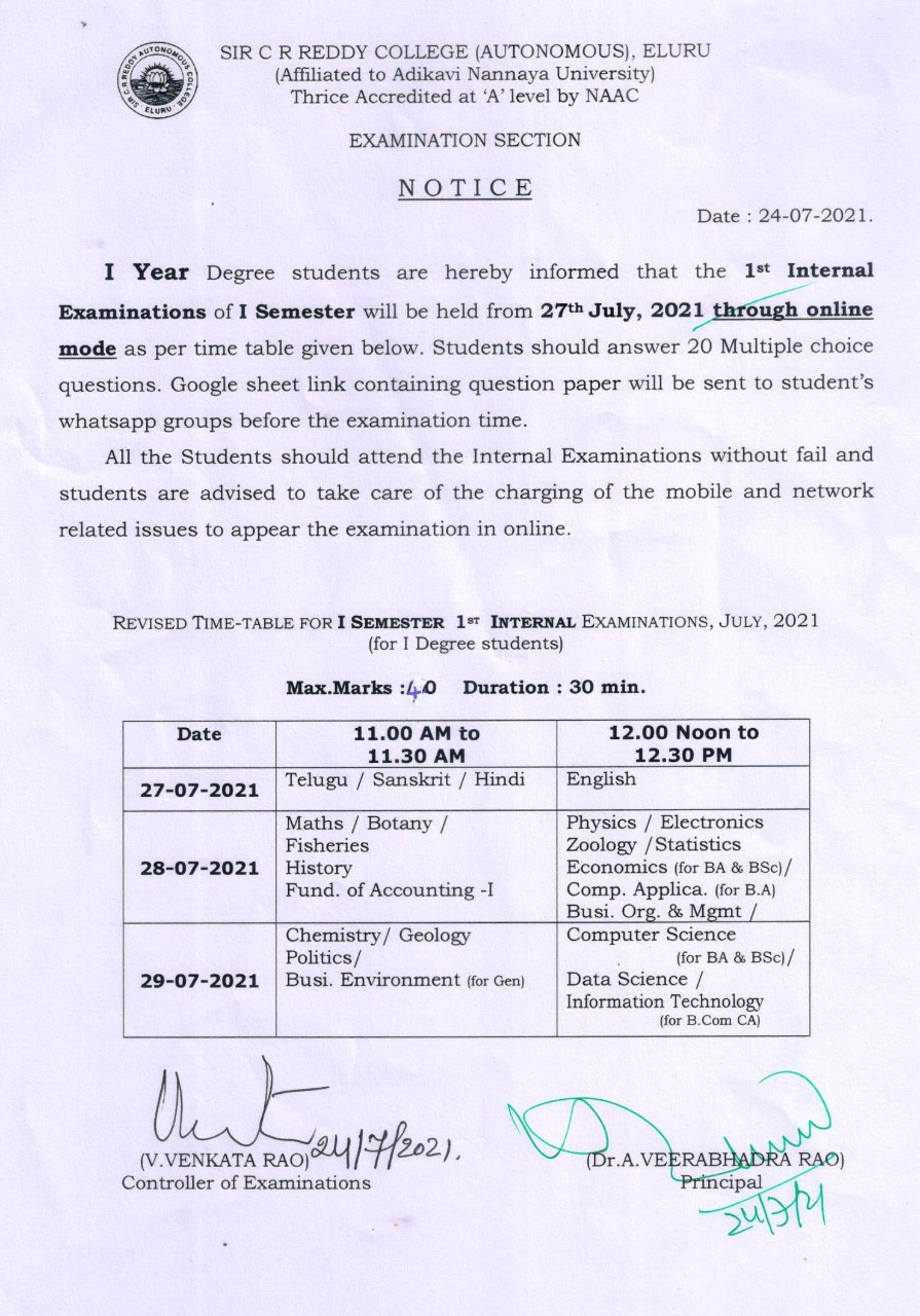 Department of Computer Science: Notice Board