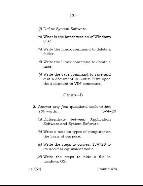 OSPU CSP DCA Computer Fundamentals Dec 2019 Question Paper - University ...