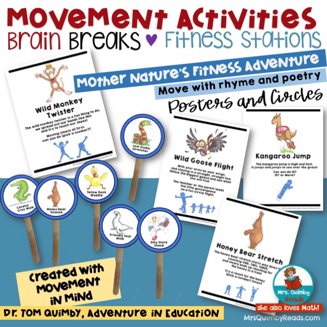 MrsQuimbyReads | Teaching Resources: Movement Activities | Brain Breaks ...