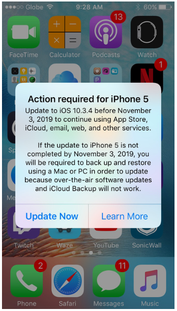 Pengguna iPhone 5 Harap segera Update ke iOS 10.3.4 Sebelum 3 November ...