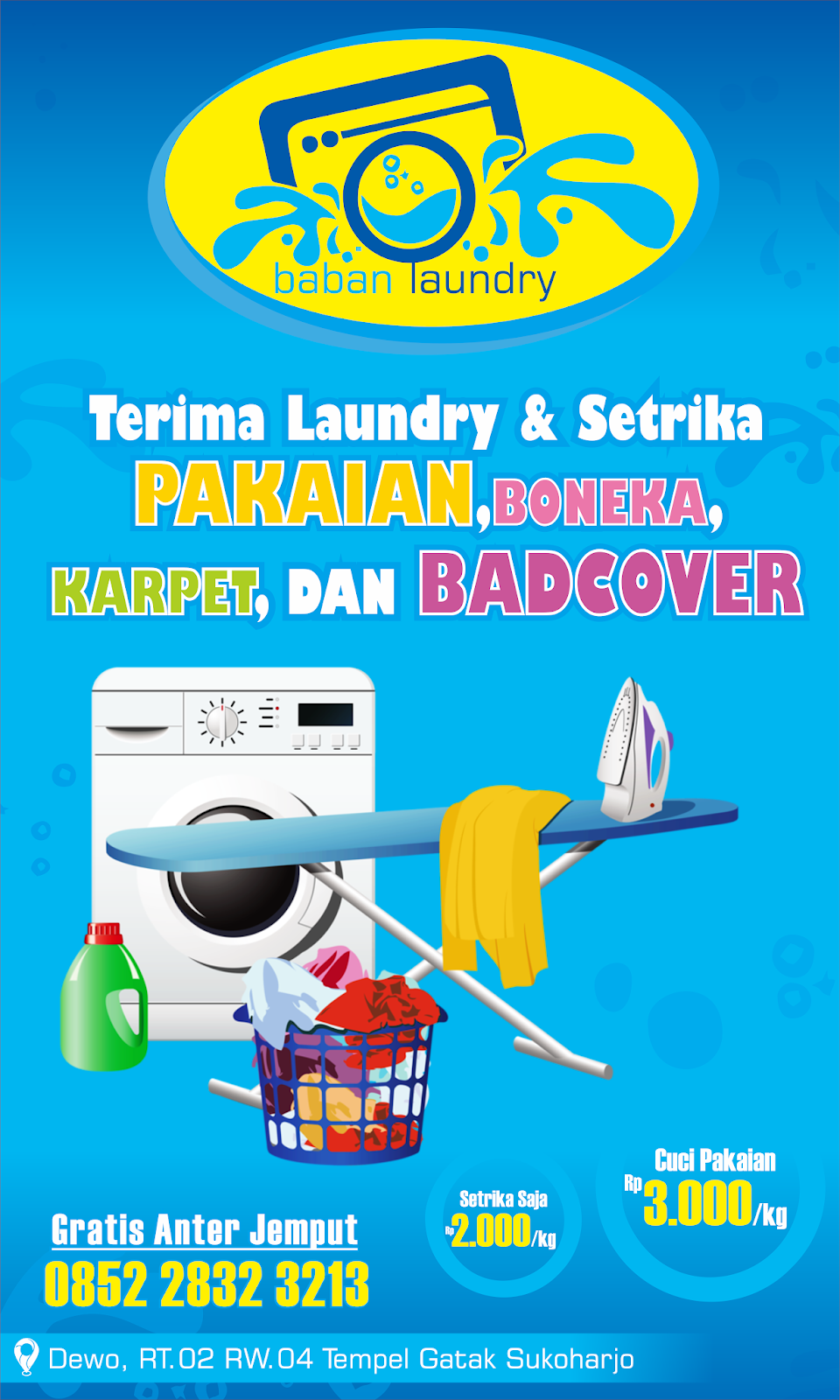 tunggal design: Desain spanduk laundry