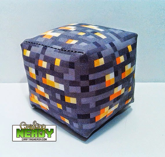 CraftingNerdy: Plush Minecraft Inspired Gold Ore