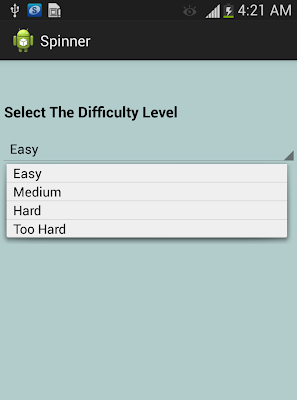 Android Tutorials for Beginners: Android Spinner Example