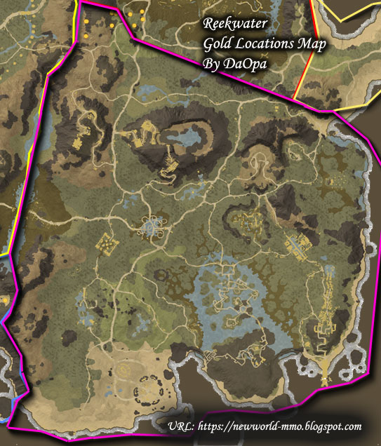 New World: Reekwater gold map