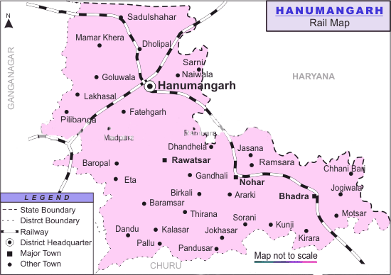 Rail-Map-india: Hanumangarh_railway_map