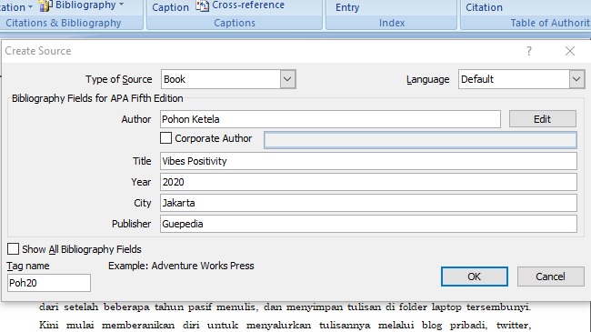 Cara Penulisan Bodynote & Contohnya, Daftar Pustaka Terisi Secara ...
