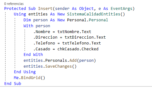 Ligth Knight: CRUD con Entity Framework en ASP.NET y VB.NET, usando un DataGridView.
