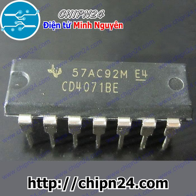 (DIP) IC CD4071 DIP-14 (CD4071BE) (IC Cổng OR (4 Cổng OR 2 ngõ vào))