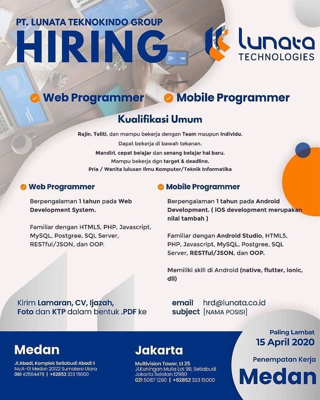 Loker Programmer PT Lunata Teknokindo Group - Informasi Lowongan Kerja ...