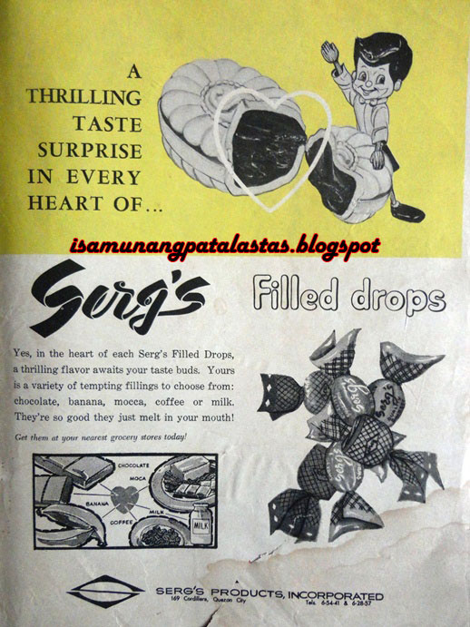 ISA MUNANG PATALASTAS: 240. Brand Stories: SERG’S CHOCOLATE PRODUCTS, 1954