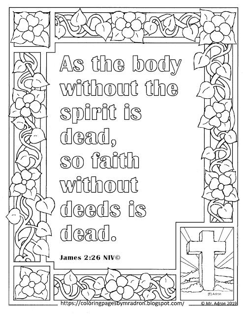 Coloring Pages for Kids by Mr. Adron: Free James 2:26 Print and Color ...
