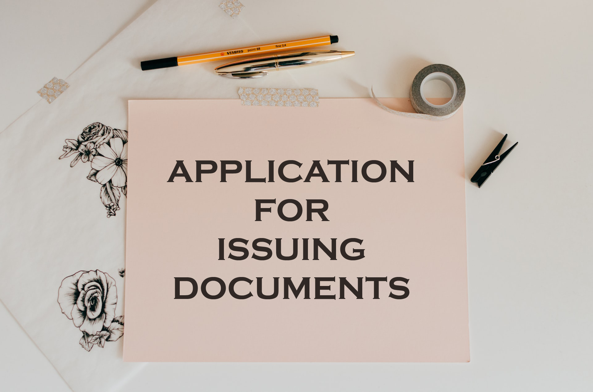 APPLICATION FOR ISSUING DOCUMENTS - EDUCSECTOR