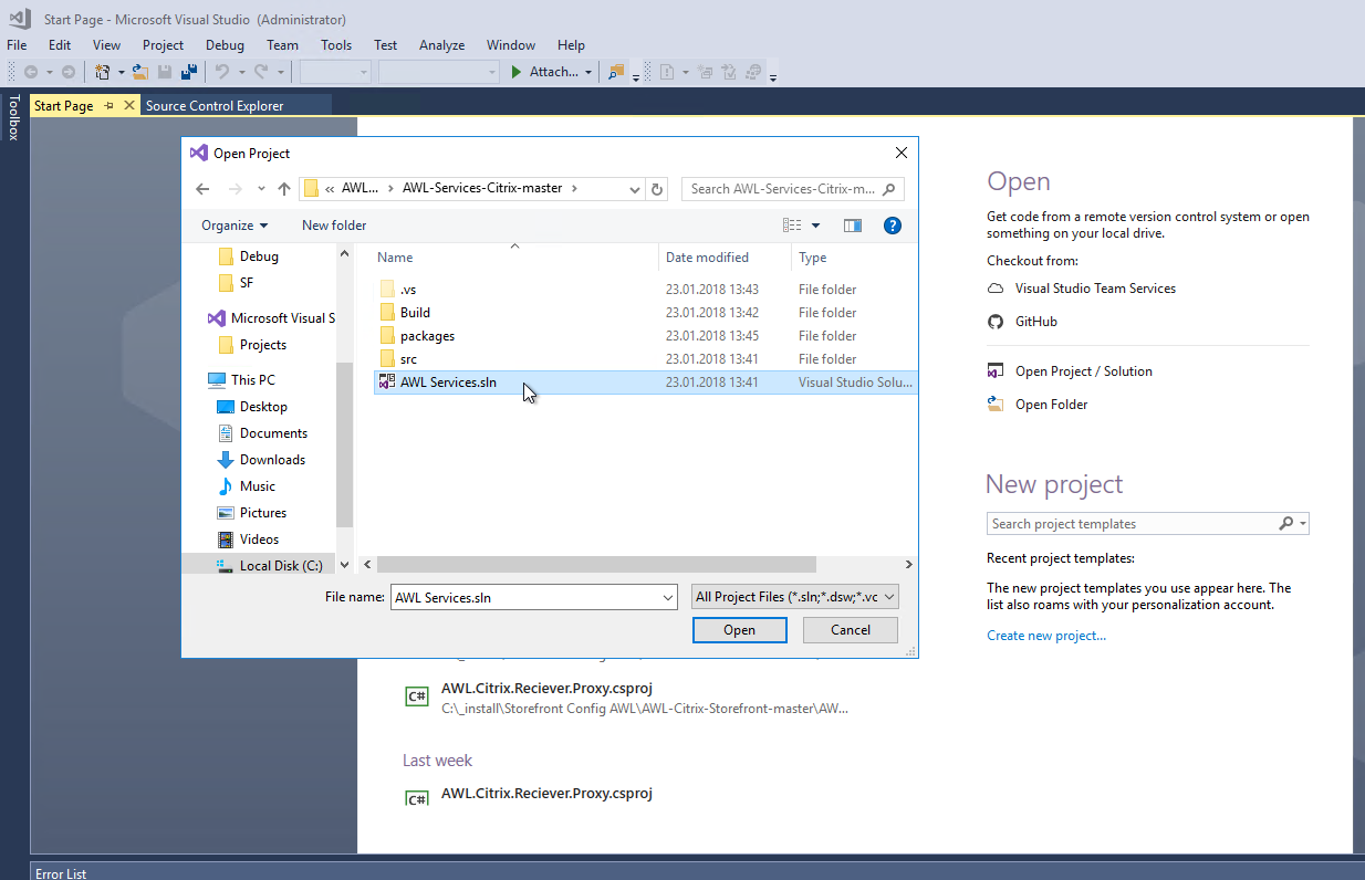 Customizing StoreFront with AWL-Citrix-Storefront