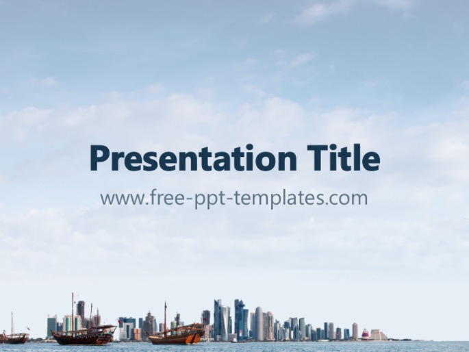Qatar Map 01 Powerpoint Template