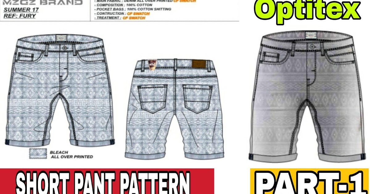 Optitex Short Pant Tutorial |Sport Dress Tutorial | Bermuda Short Pant Pattern | Bangla Part = 1
