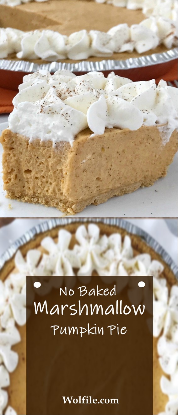 NO BAKE MARSHMALLOW PUMPKIN PIE