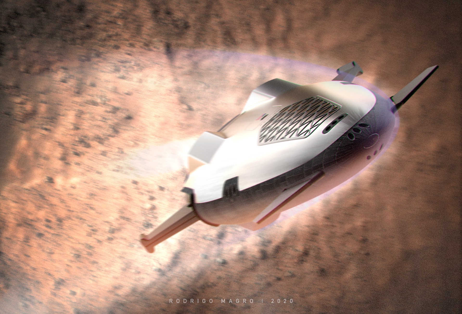 SpaceX orbital shuttle concept by Rodrigo Magro | human Mars