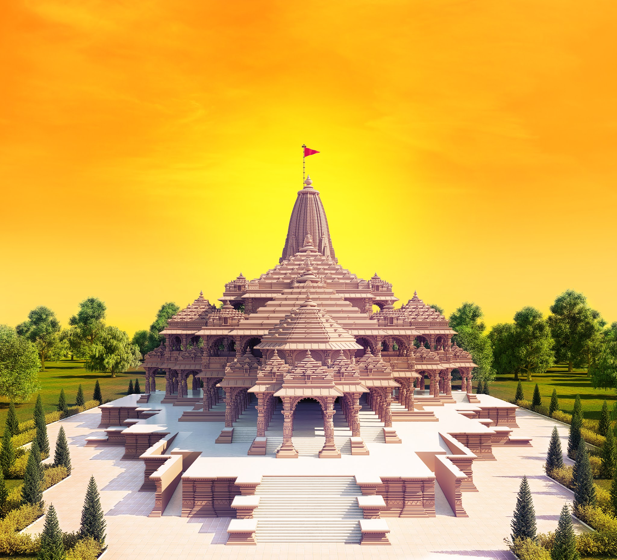 ram mandir 3D HD wallaper jai shri ram ~ raghav editor