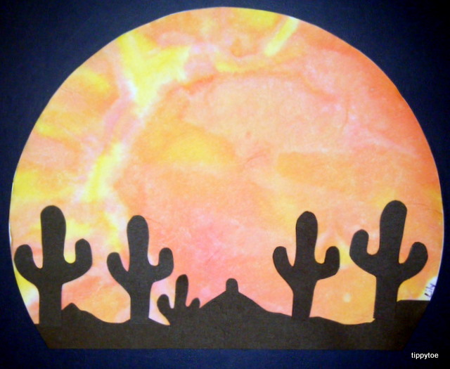 Tippytoe Crafts: Desert Sunsets | Wild west crafts, Western crafts ...