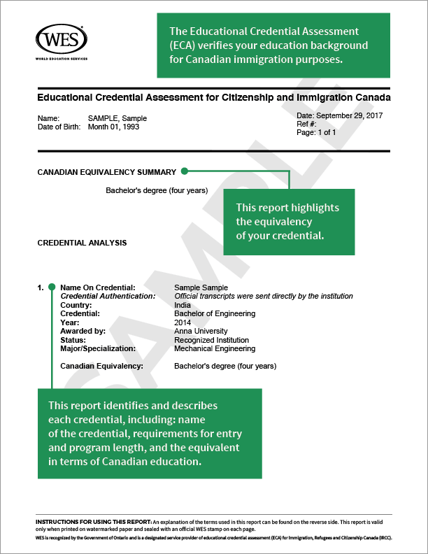 WES - ECA process for Gujarat Technological University. IRCC requirement