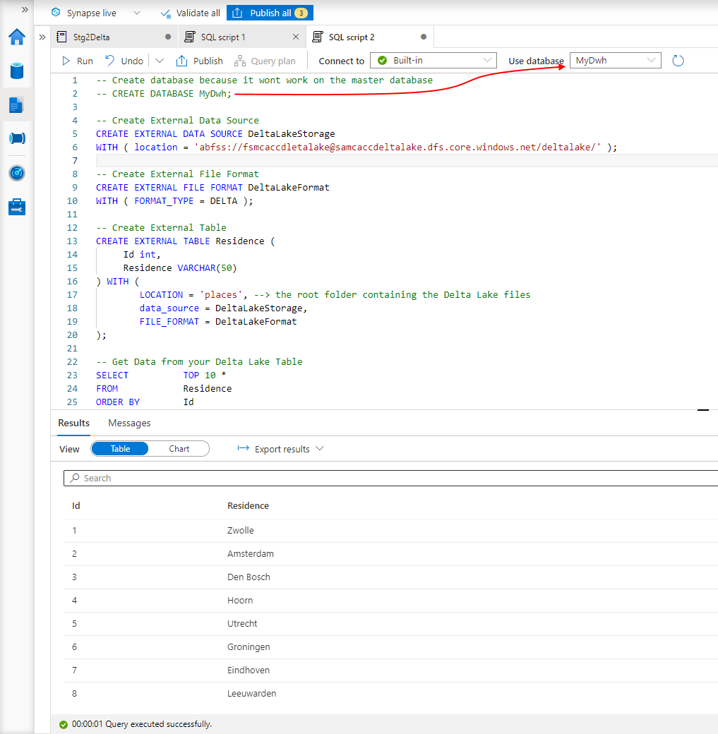 Microsoft BI Tools: Delta Lake support in Azure Synapse Analytics