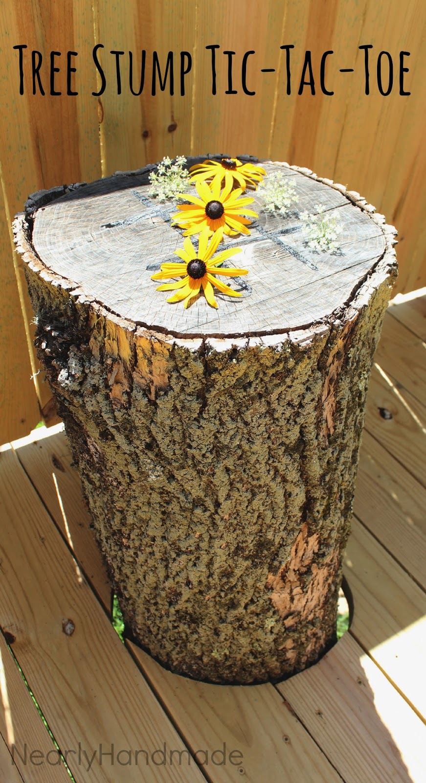 Nearly Handmade: Tree Stump Tic-Tac-Toe