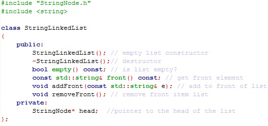 Ejemplo Sencillo de una Linked List simple en C++