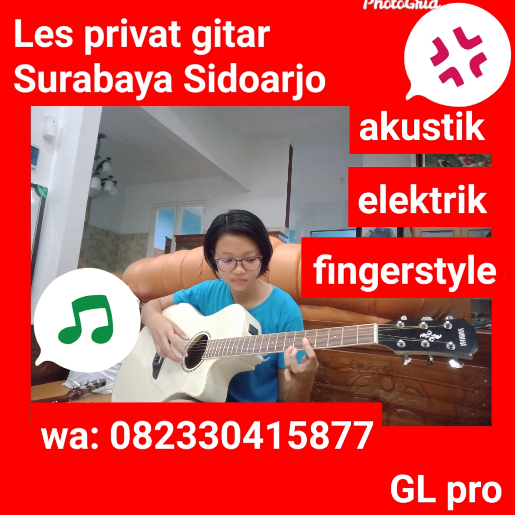 LES/KURSUS PRIVAT GITAR SURABAYA GURU DATANG KERUMAH. WA: 082330415877 ...