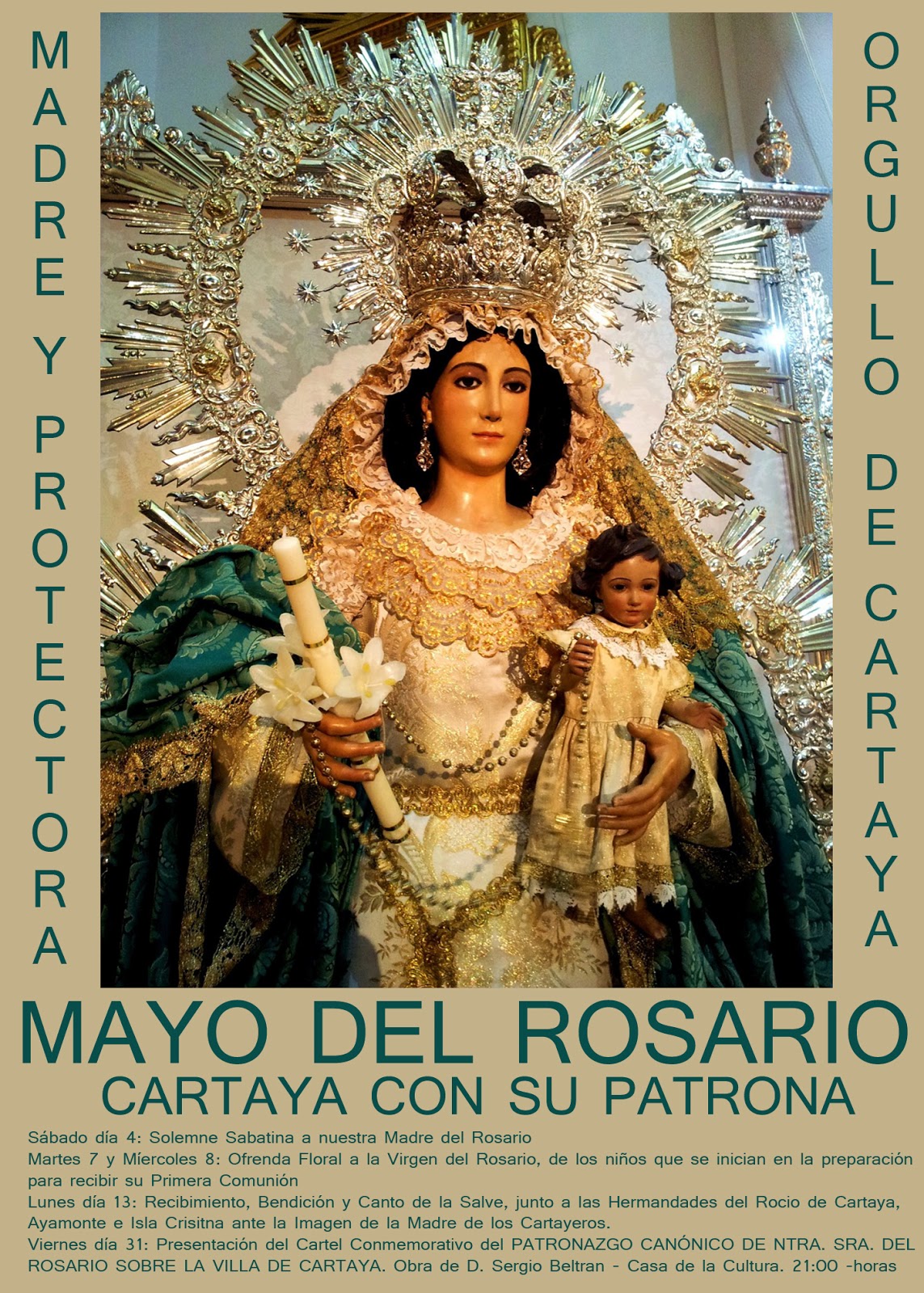 Rosario de Cartaya: MAYO DEL ROSARIO, CARTAYA CON SU PATRONA
