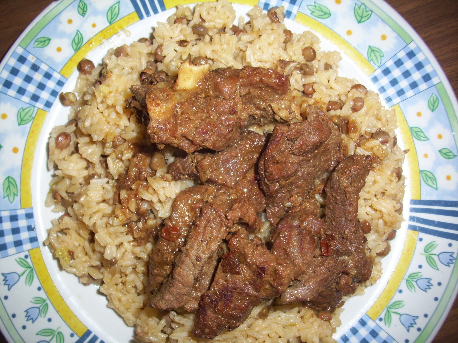 Cocina casera República Dominicana: Moro de guandules con carne de vaca ...