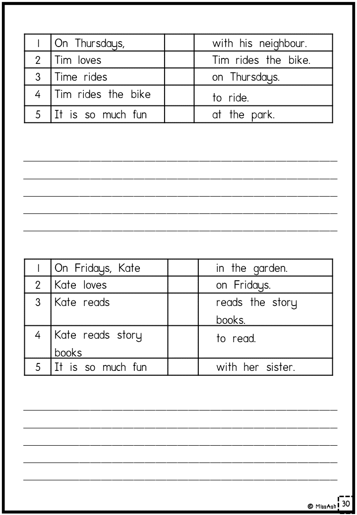 ASH THE TEACHER: Year 2 Step by Step Writing Module Part 1