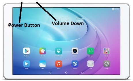 How to take screenshot on Huawei MediaPad T2