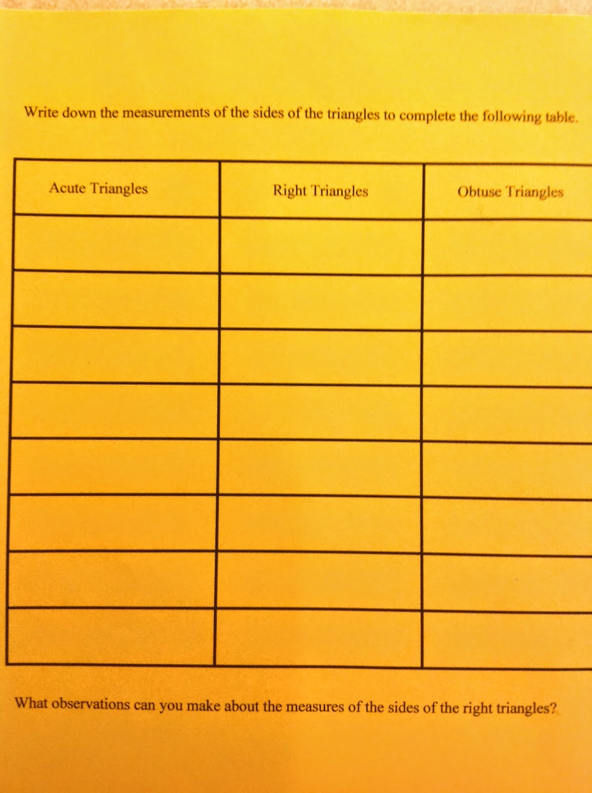 Equation Freak: Triangle exploration lesson