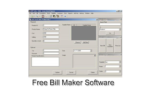 Bill Maker 1.0 Free Bill Maker 1.0 Software Download | Bill, Invice ...