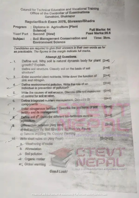 Soil Management Conservation and Environment Science - 2nd Year ...
