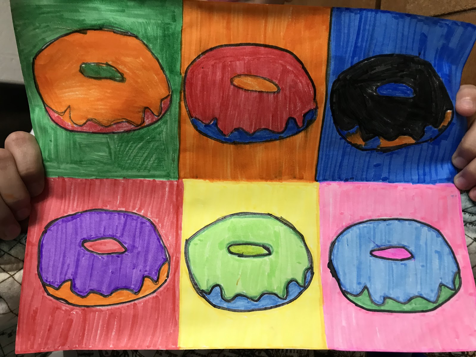 Elements of the Art Room: 5th grade Andy Warhol inspired Pop Art