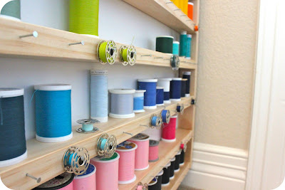 Sewing Over Pins: Tutorial: DIY Thread Spool & Bobbin Storage