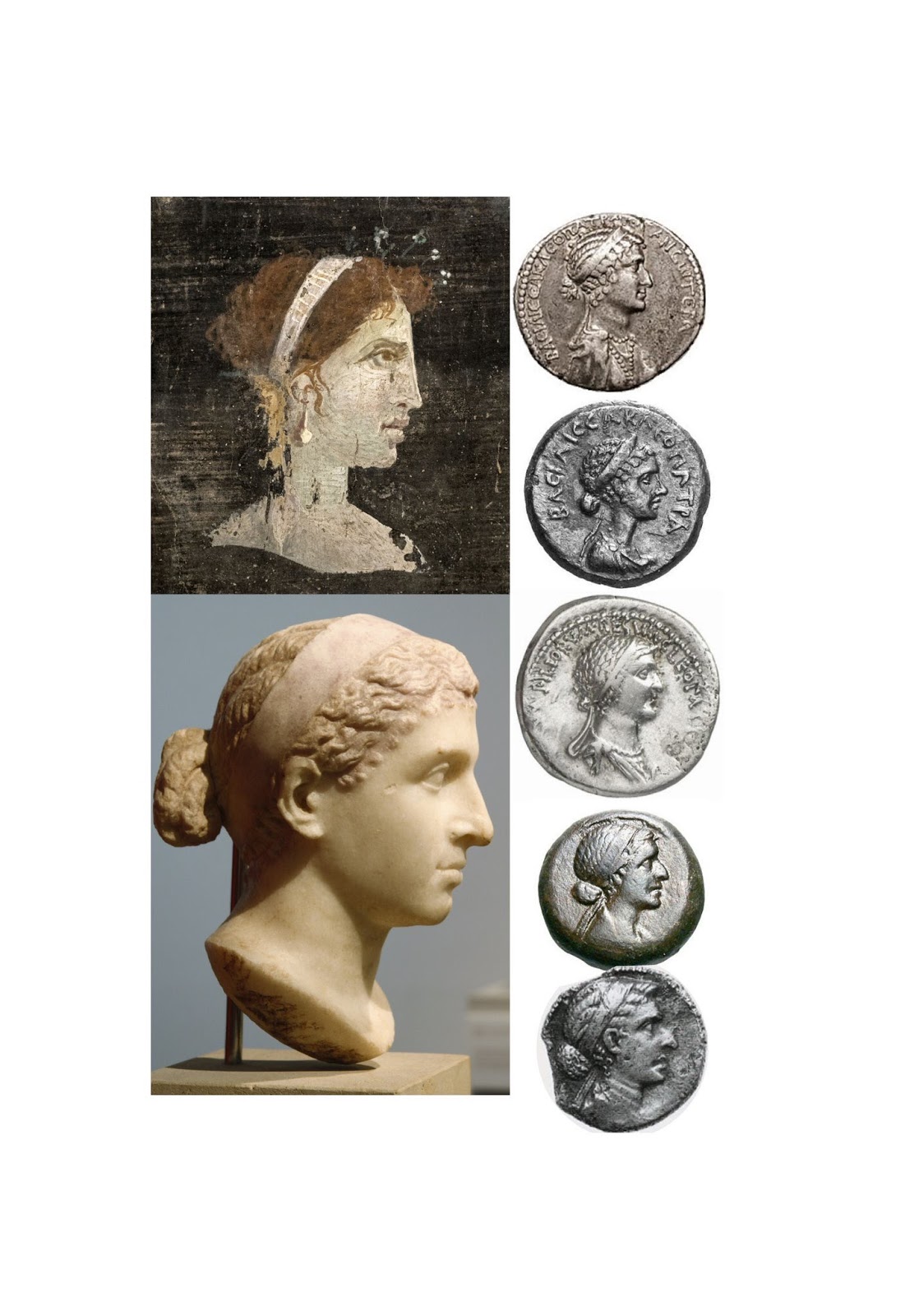 Posthumous portrait of Cleopatra VII (?) from Herculaneum 1st C. CE