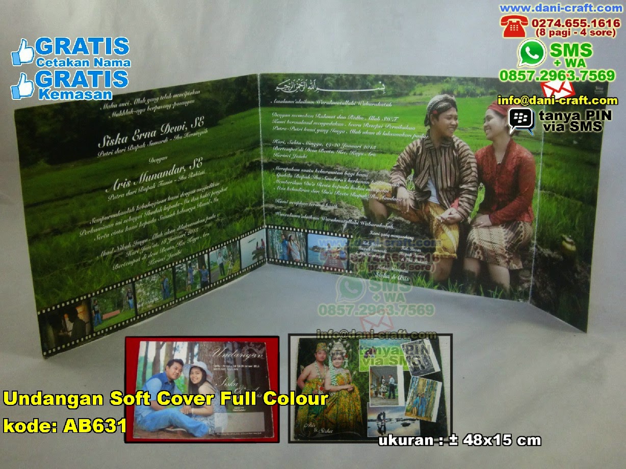 Undangan Soft Cover Full Colour 1229 | Souvenir Pernikahan
