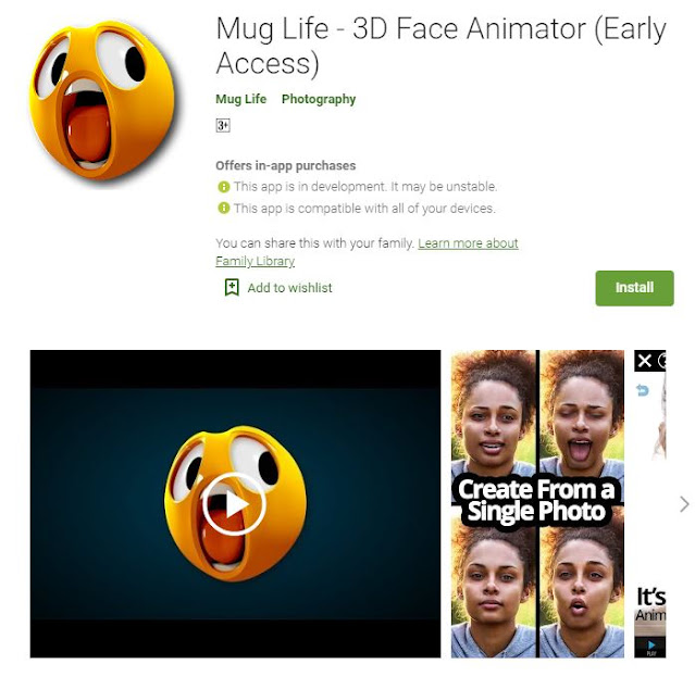 Loud Oli Tech: Mug Life - 3D Face Animator IN TAMIL