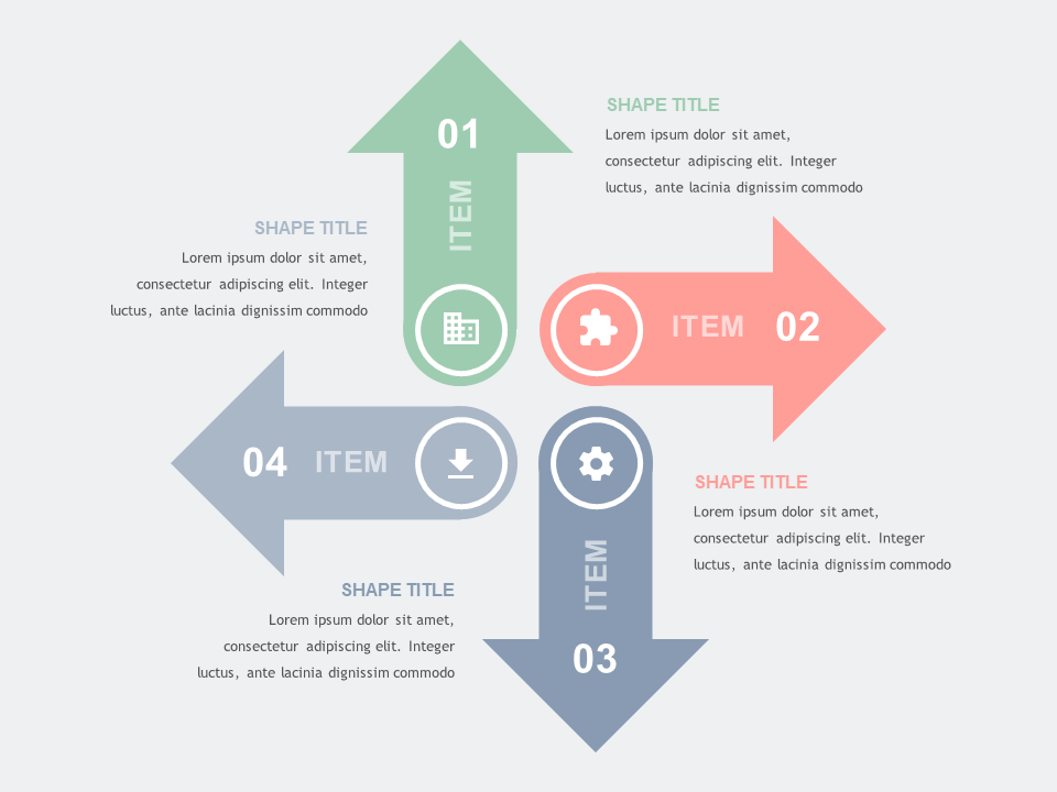 Cross Arrow Circulation PowerPoint Templates - PowerPoint Free