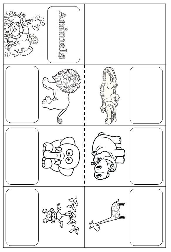 Animals Mini Book Template