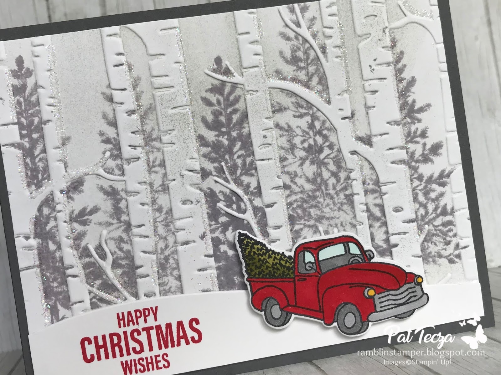 Ramblin' Stamper: Bringing Home the Tree - Fun Embossing Folder Tutorial