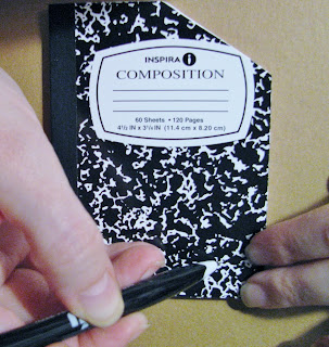 Scrappin' Becky B.: Re-Post! Altered Mini Composition Book "Purse" Tutorial