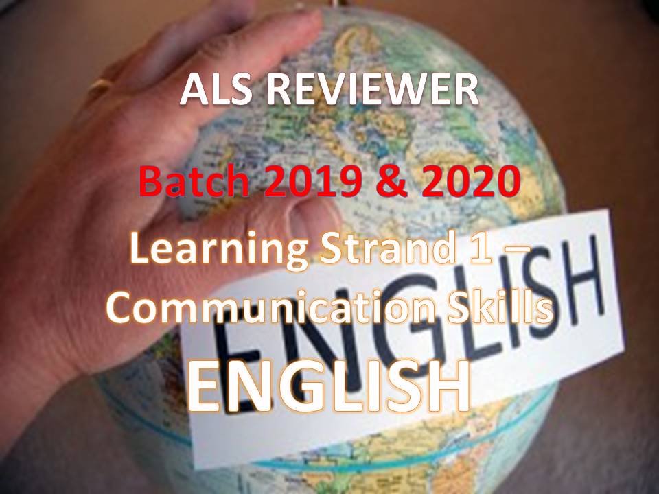 Alternative Learning System: ALS A&E REVIEWER Batch 2019 & 2020 - LS1 ...