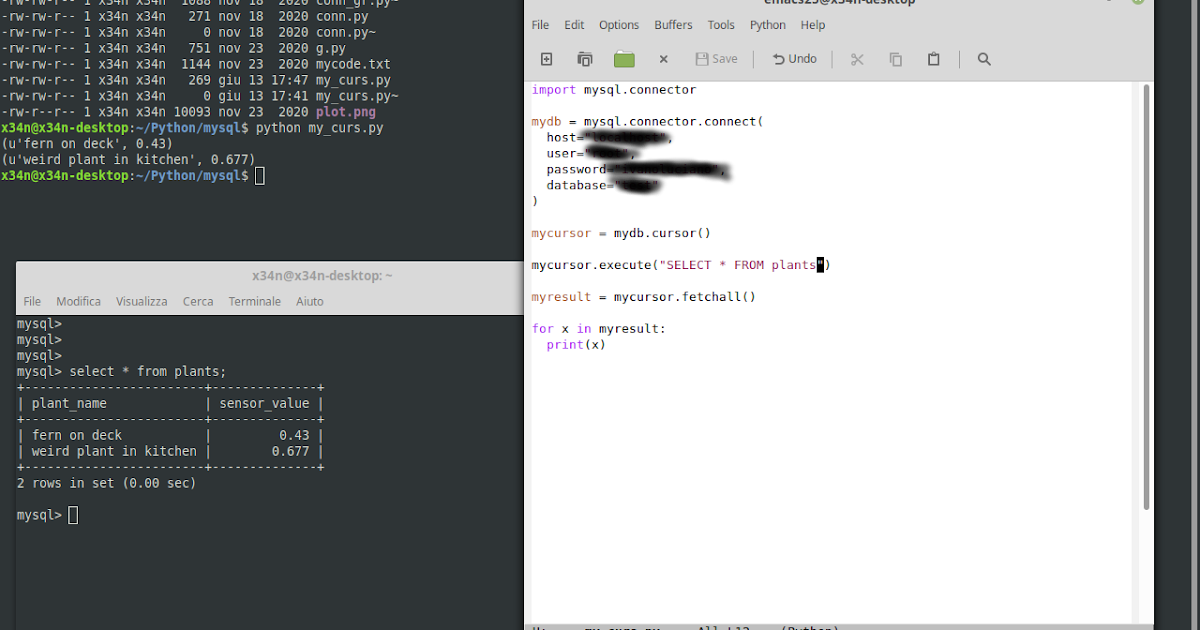 Python and Database MySql. How to connect script Python to Mysql, with ...