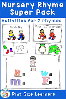 Nursery Rhyme Resources PK K - Pint Size Learners