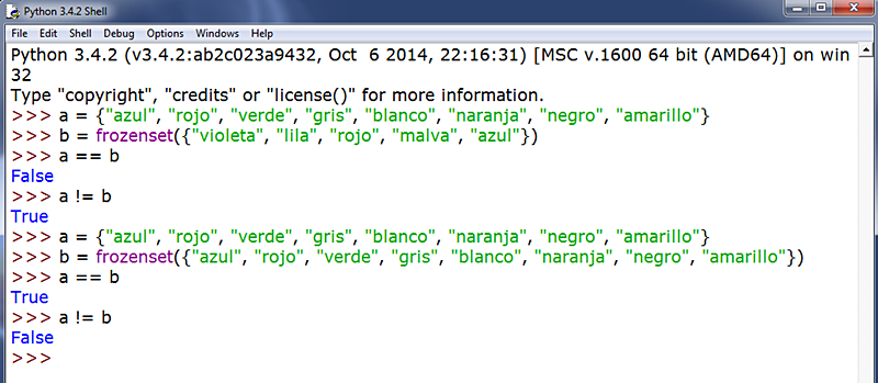 APRENDER A PROGRAMAR CON PYTHON: CONJUNTOS (SET Y FROZENSET)