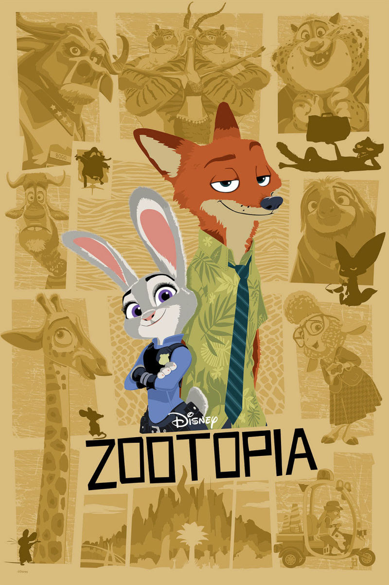 INSIDE THE ROCK POSTER FRAME BLOG: Disney Zootopia And Robin Hood by ...