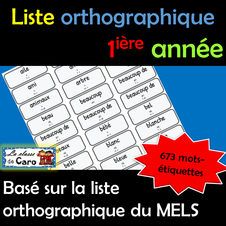 la classe de caro.: Mots-étiquettes